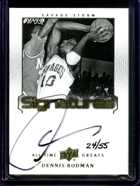 2013 UPPER DECK All Time Greats ATG-R02 Dennis Rodman Signature Auto ...