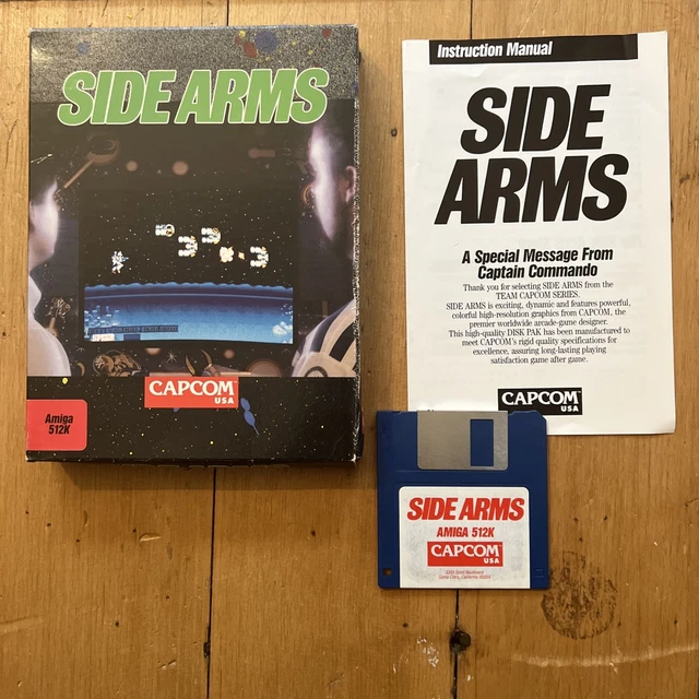 RARE AMIGA SIDE Arms Sidearms Capcom Commodore Box Manual Game £27.33 ...