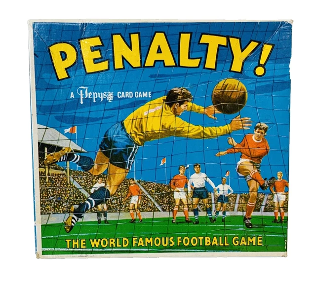 VINTAGE 1960S PENALTY! Football Soccer Card Board Game Pepys Great ...