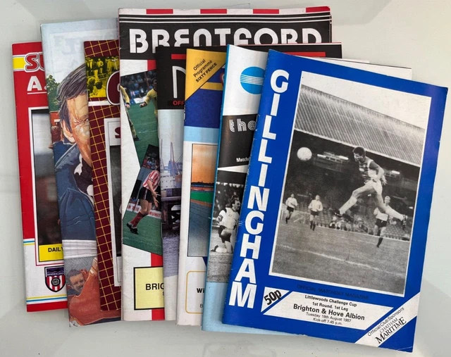 8 BRIGHTON & Hove Albion AWAY programmes, 1987/88 £4.88 - PicClick UK