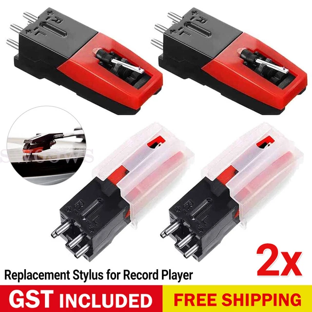 2X TURNTABLE DIAMOND Stylus Needle for LP Record Player Phono Ceramic ...