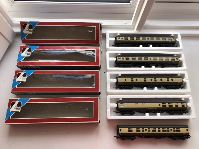 5 LIMA BR Chocolate & Cream Coaches / Restaurant Car Model Railway OO ...