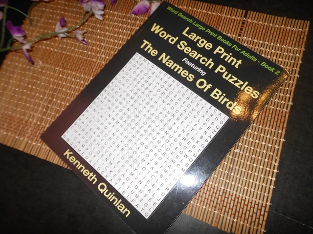 LARGE PRINT WORD SEARCH PUZZLE Featuring Names of Birds ~ Kenneth ...