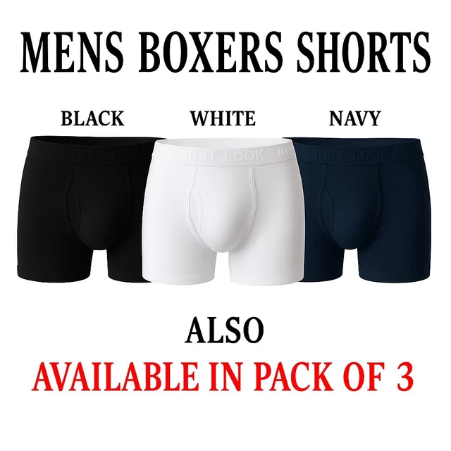 MENS BOXER SHORTS High Quality Cotton Stretch Comfort Fit Mens ...