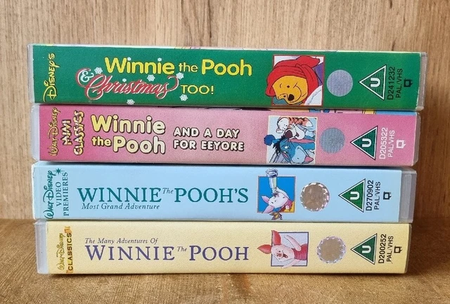 WINNIE THE POOH Disney VHS Bundle X4 Tapes PAL Grand Adventure ...