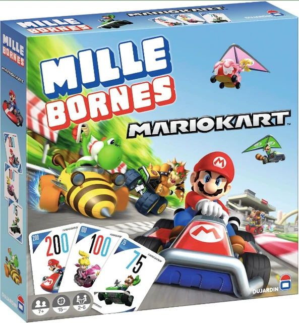 MILLE BORNES MARIO Kart Jeu de Société Familial Atteignez 1000 Bornes 7 ...