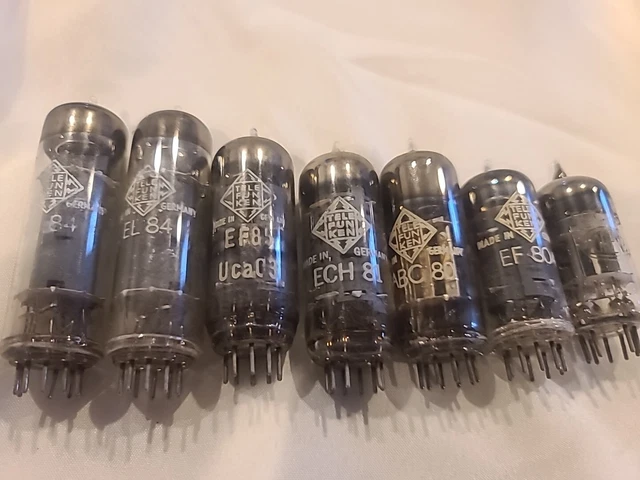 LOT 7 VTG Telefunken Vacuum Tubes EL84, EF85, ECH81, EABC80, EF804 ...