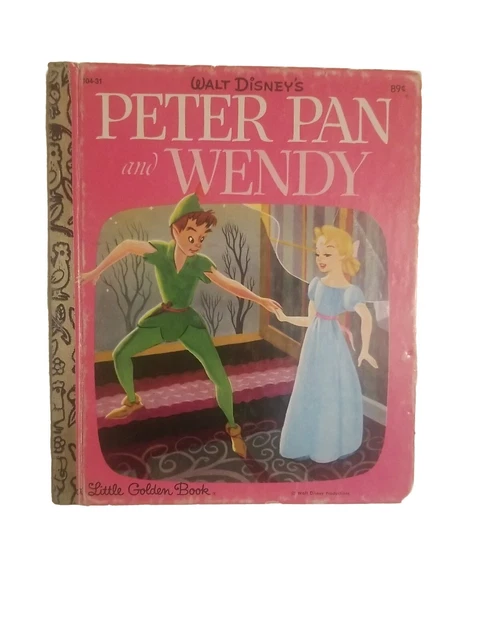 PETER PAN AND Wendy Little Golden Book 1981 Walt Disney Original ...