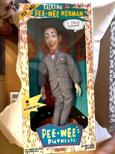 VINTAGE 1987 PEE-WEE Herman Talking Pull String Doll 18” New In Box ...