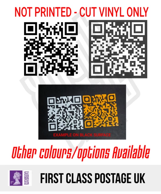 CUSTOM QR CODE vinyl sticker decal car (window optional) cut website ...