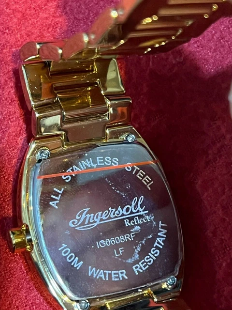 INGERSOLL GEMS MENS Ig 0608Rf Reflect Model18 Carat Gold Plated New £ ...