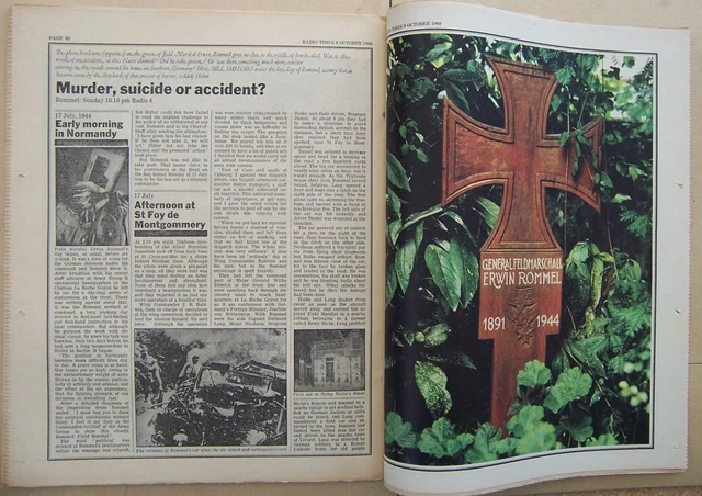 RADIO TIMES/1969/COME DANCING/ERWIN Rommel/Dave Allen/Vincent Price/Ken ...