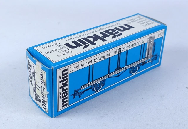 MÄRKLIN 4697 LEERKARTON Güterwagen Drehschemelwagen Leerverpackung OVP ...