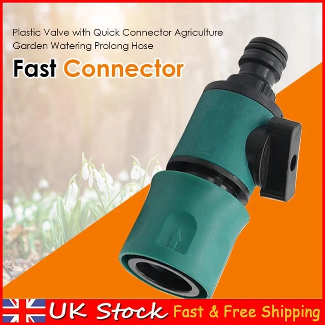 PLASTIC QUICK CONNECTOR Pipe Hose Water Tap Adapter Garden Irrigation ...