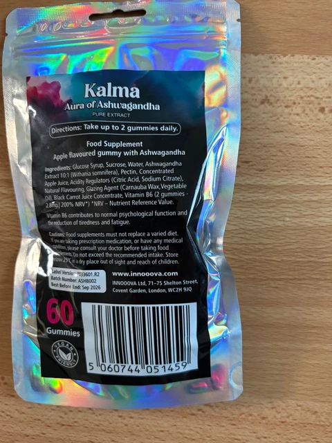 INNOOVA KALMA AURA of ashwagandha 60 gummies £24.10 - PicClick UK