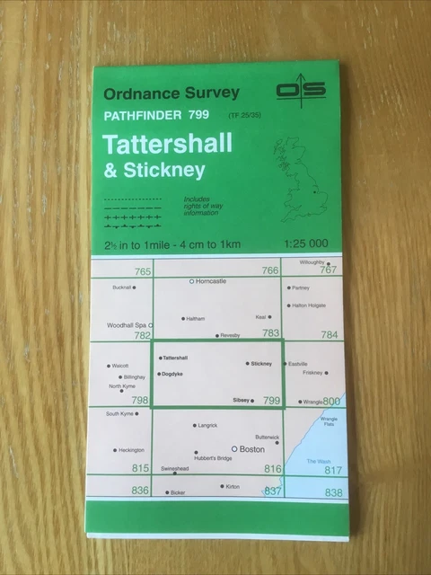 1982 ORDNANCE SURVEY Pathfinder Map 799 TF 25/35 Tattershall And ...
