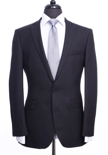 MEN'S BLACK SAVILE Row Suit Alexandre of London Tailored Fit £149.99 ...