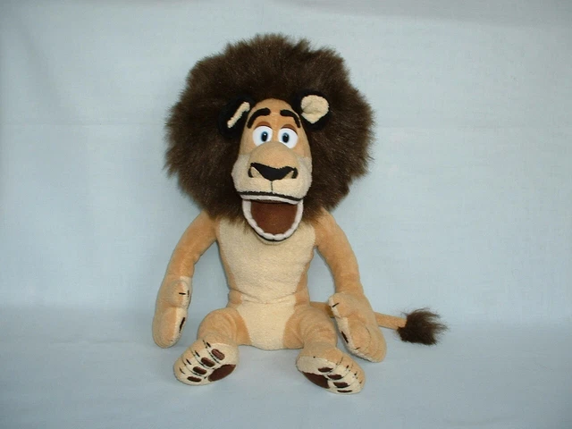 MADAGASCAR 16& ALEX THE LION Cuddly Soft Beanie Plush Toy DREAMWORKS ...