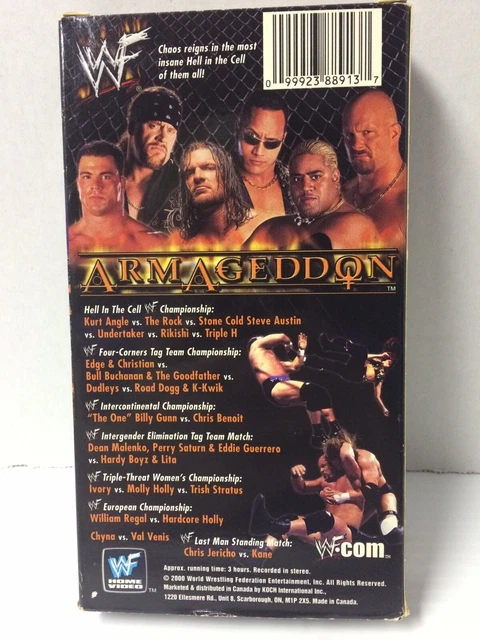 WWF ARMAGEDDON 2000 VHS Stone Cold Steve Austin WWE $55.00 - PicClick CA
