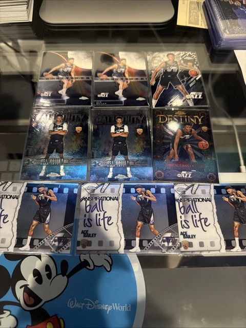2025-26 TOPPS CHROME Base Insert 5 Card Lot Ace Bailey RC Utah Jazz $1. ...