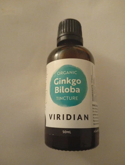 VIRIDIAN ORGANIC GINKGO Biloba Tincture 50ml £10.79 - PicClick UK