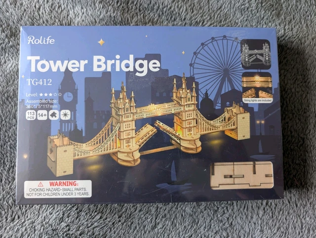 ROLIFE TOWER BRIDGE TG412 Wooden Model Kit 3D Puzzle Factory Sealed ...
