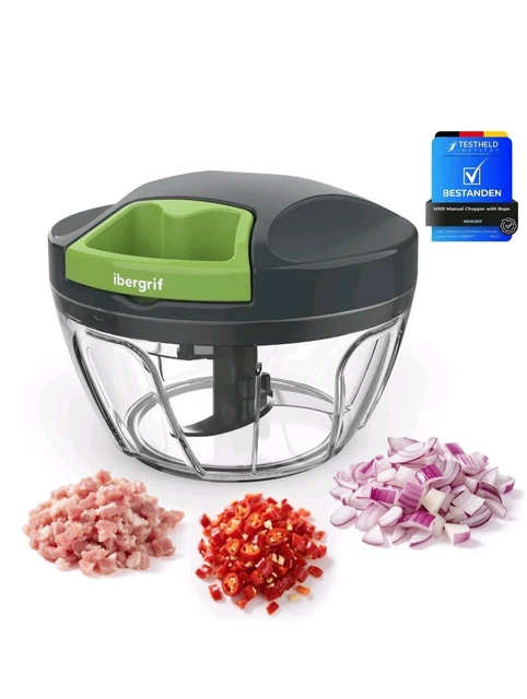 PULL CORD PULLING Food Chopper Manual Vegetable Slicer Hand Blender £7. ...