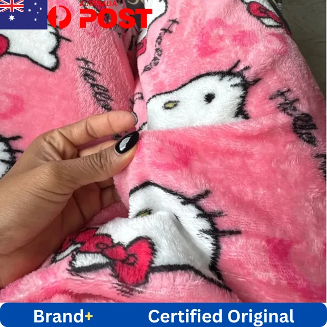 HELLO KITTY PAJAMA Pants Y2k Fairy Sanrio Flannel Autumn Warm Women ...
