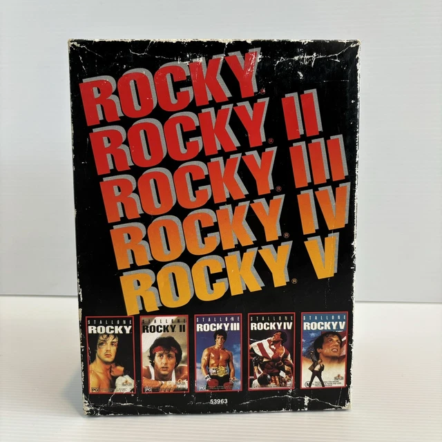THE COMPLETE ROCKY Collection Box Set Vhs Movies 1-5 Watched All Work ...