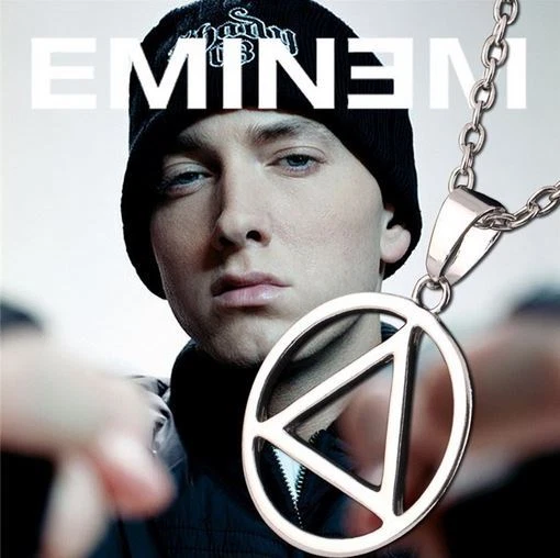 COLLANA CATENA EMINEM Rapper Simbolo Ciondolo Triangolo Hip Hop ...