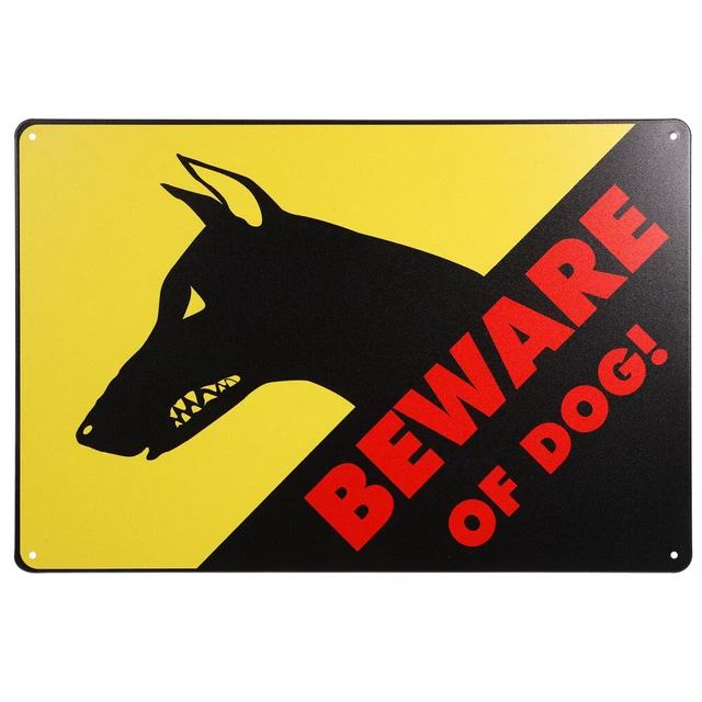 DOG CAUTION BOARD Beware of Sign Outdoor Warning Assorted Color £11.75 ...