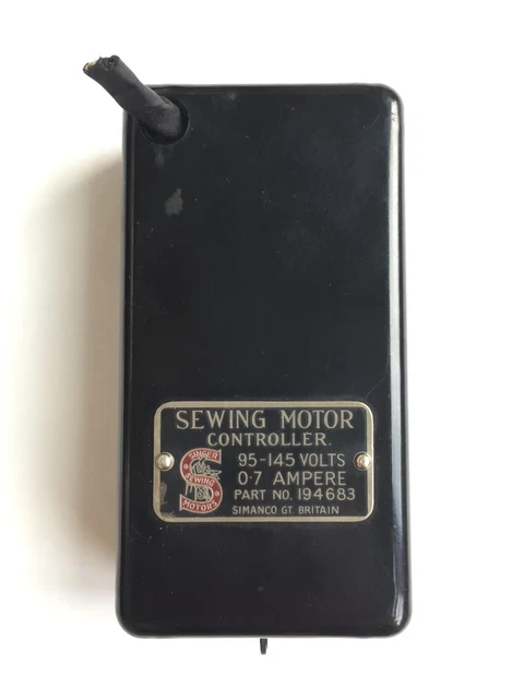 VINTAGE SINGER KNEE Operated Motor Controller + Bar Control Switch ...