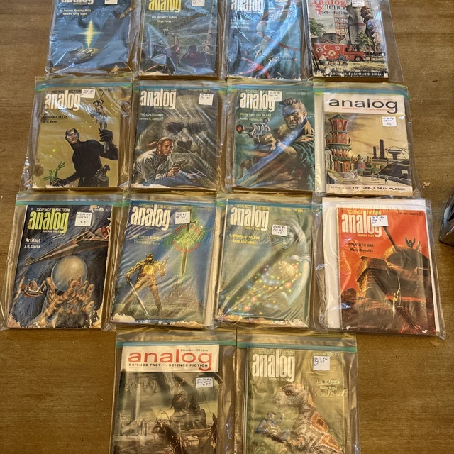 VINTAGE ANALOG SCIENCE Fiction Pulp Magazines 1960’s Lot of 14 £22.77 ...