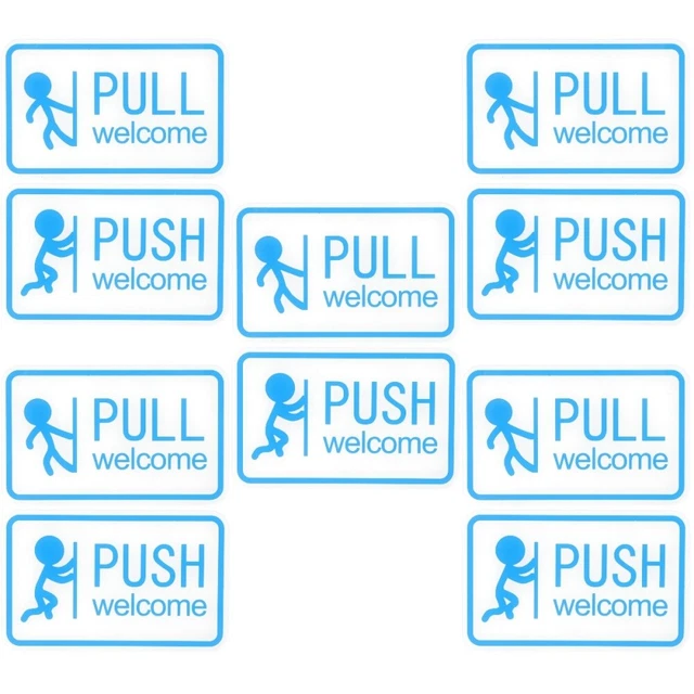 SET OF 5 Push-pull Signage Door Signs Indication Acrylic Front £25.99 ...