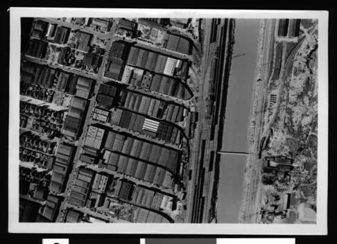 A FLOODED AREA Showing Closely-Spaced Buildings 1938 California - Old ...