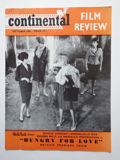 CONTINENTAL FILM REVIEW Oct 1961 UK Art Tin Tin Risque Cinema magazine ...