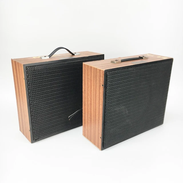 VINTAGE WOODEN COOMBER Portable Bookshelf Speakers - Tested £46.99 ...