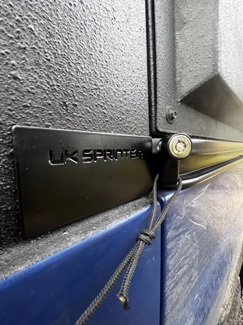 MERCEDES SPRINTER / VW Crafter sliding door stopping rail and Lock ...