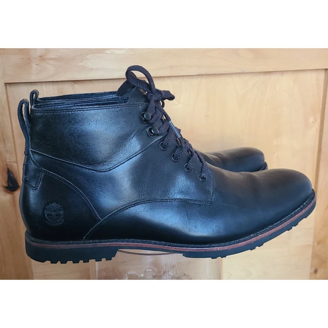 TIMBERLAND KENDRICK WATERPROOF Black Leather Chukka Boots US 11.5 Lace ...