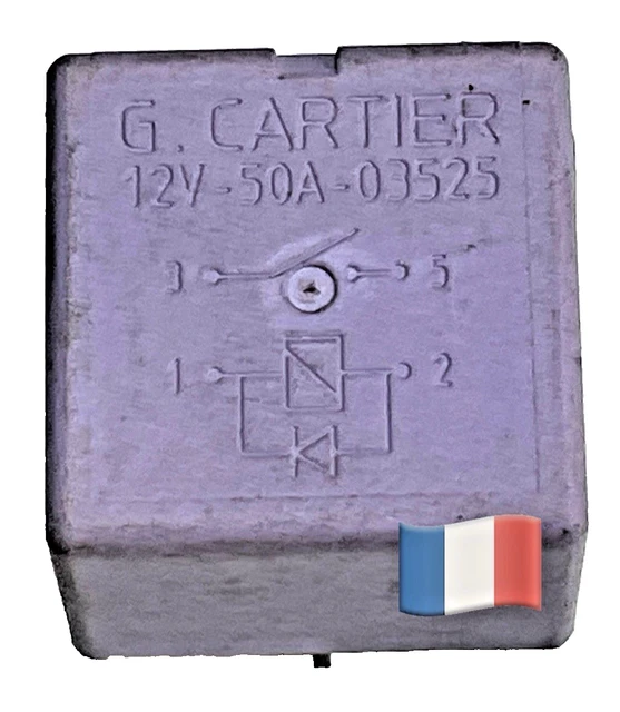 03525 RELAIS VIOLET 12V/50A 4 Broches G. Cartier – Pièce d’Origine EUR ...