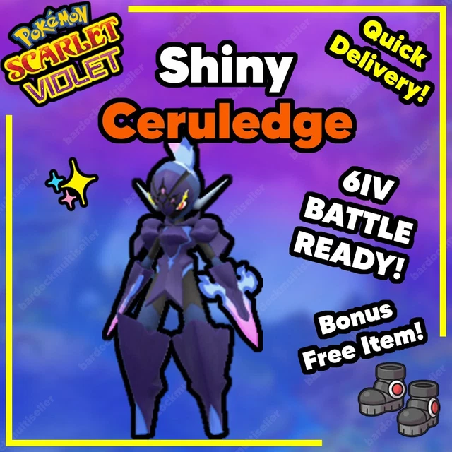 POKÉMON ÉCARLATE ET violette CERULEDGE brillant 6IV prêt au combat EUR 3,29 - PicClick FR
