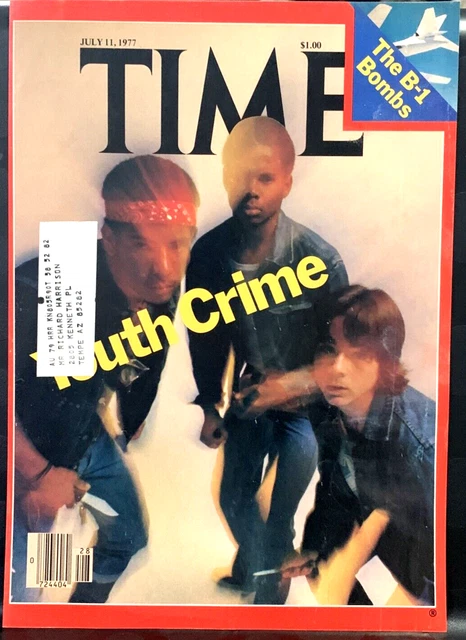 TIME MAGAZINE COVER Page Youth Crime July 11 1977 Wall Art Collectible ...