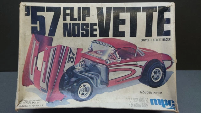 MPC 1957 CORVETTE Built For Restoration - 1/25 Scale Model Kit ...