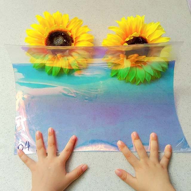 4 SHEETS FILM Pvc Clear Fabric Prism Window Iridescent Craft $25.72 ...
