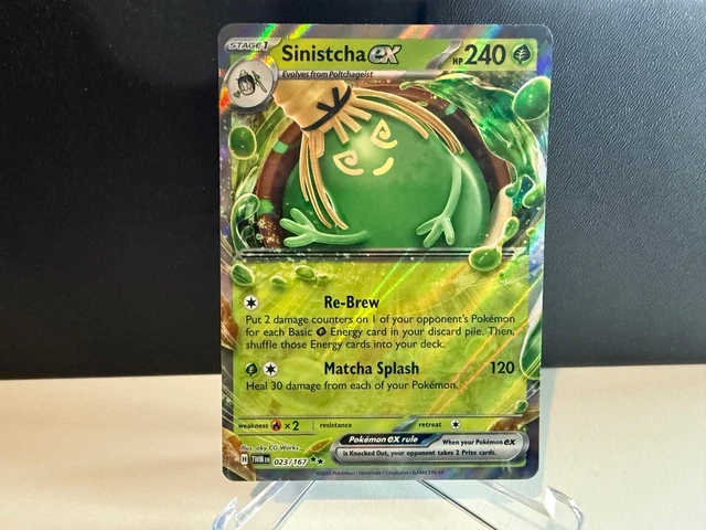 2024 POKEMON TCG Sinistcha ex 023 Twilight Masquerade Double Rare Card NM+ £1.35 - PicClick UK