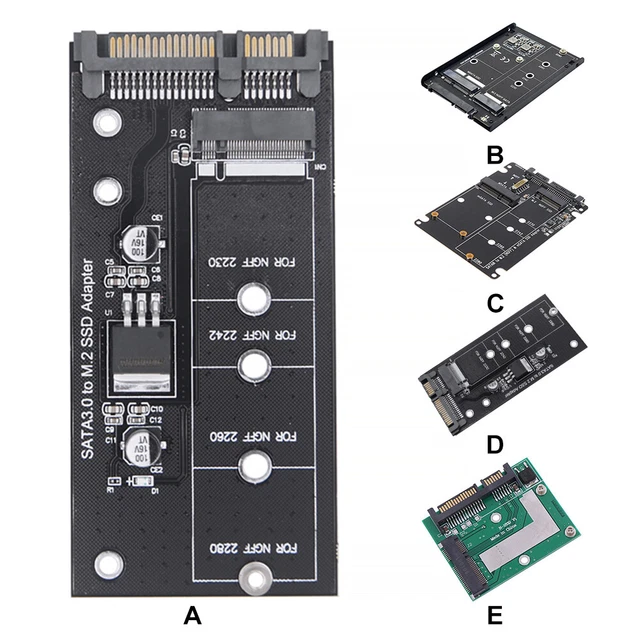 M2 SATA ADAPTER 2.5 Inch M2 NGFF To SATA Adapter B+M Key Hard Disk ...