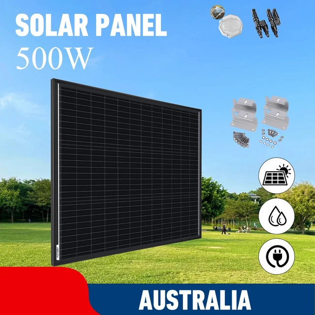 500W FIXED SOLAR Panel 12V Portable Power Mono Camping Home RV Battery ...