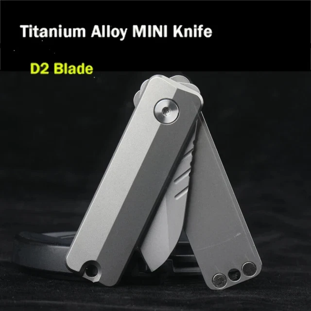 TITANIUM ALLOY D2 Folding Knife EDC Tool EUR 22,79 - PicClick FR