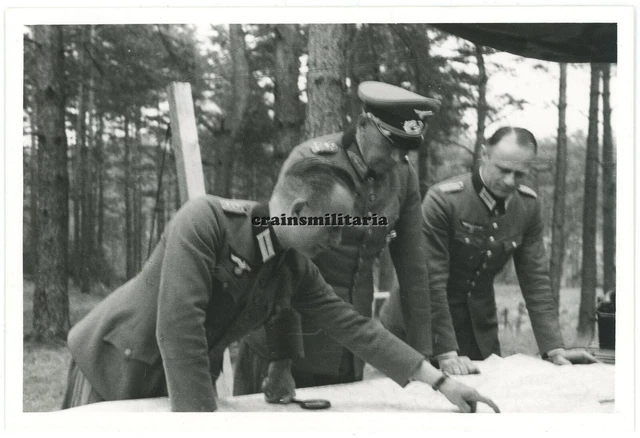 ORIG. FOTO GENERAL Adolf STRAUSS mit Offiziere AOK.9 Weissrussland ...