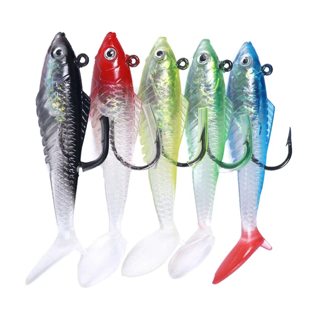 5 PCS APPÂTS De Poisson Simulation Pêche Facultatif Bar Rayé Leurre ...